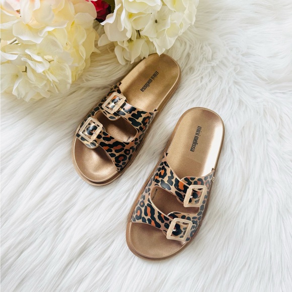 Mini Melissa | Shoes | New Kids Mini Melissa Leopard Print Sandals ...